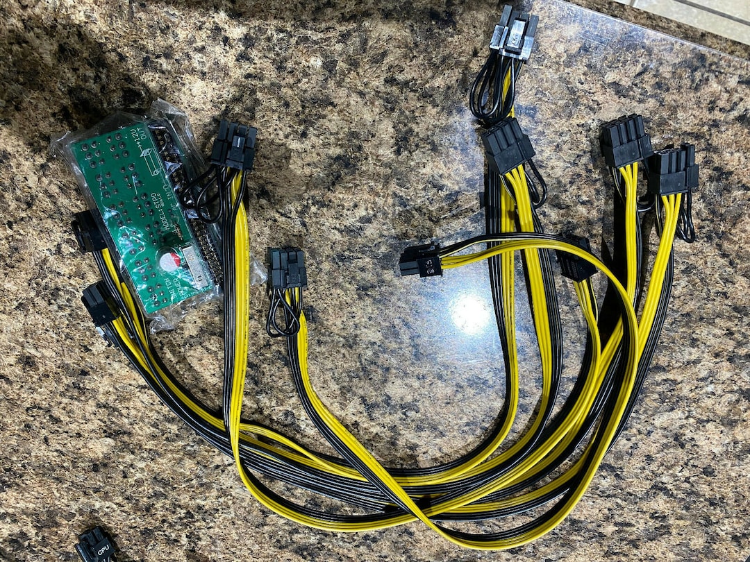 750W Power Breakout Board for HP PSU GPU W/ 6pcs 6pin to 8PIN Power ...