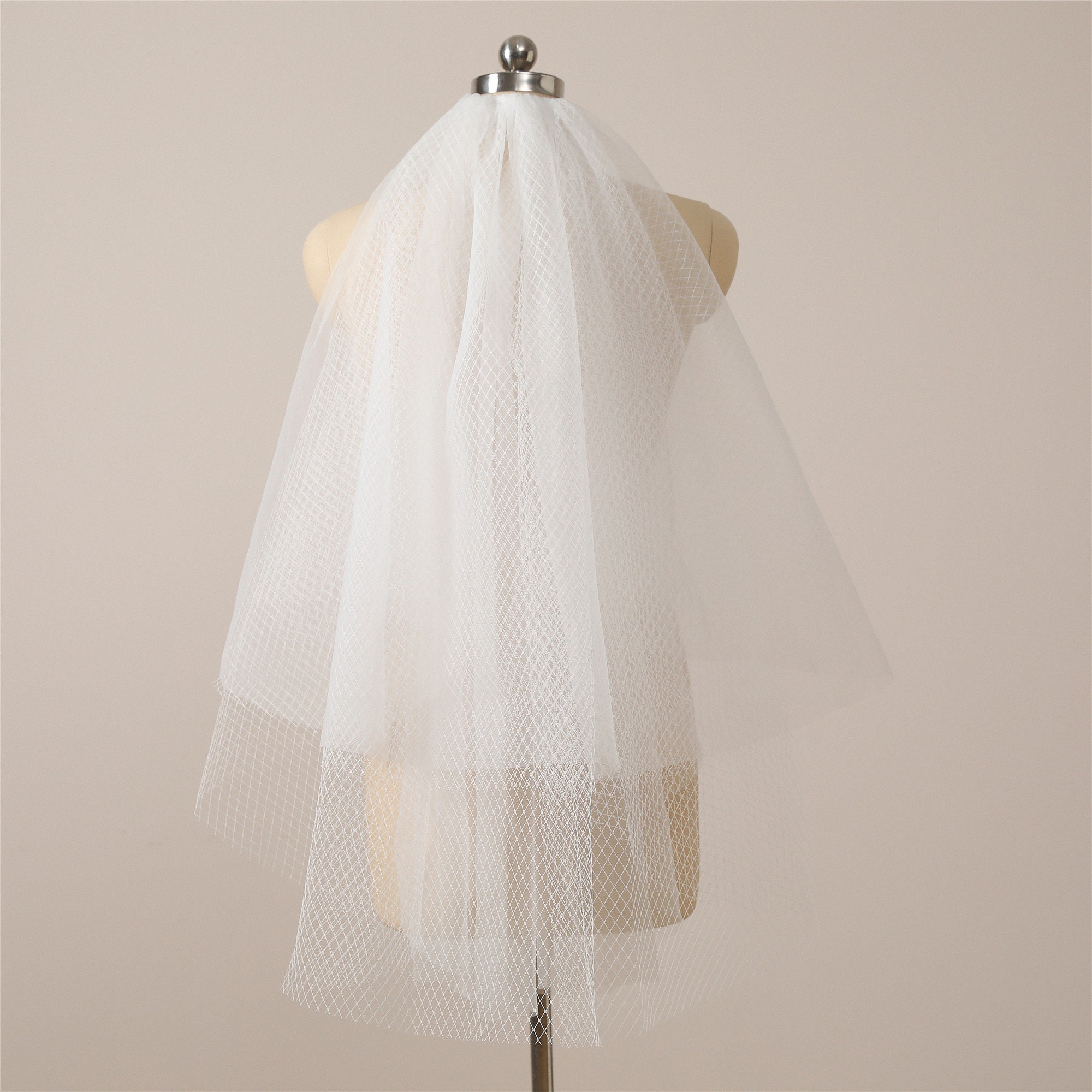 Multi-storey Veil Elbow Length Veil Two Tier Bridal Wedding | Etsy