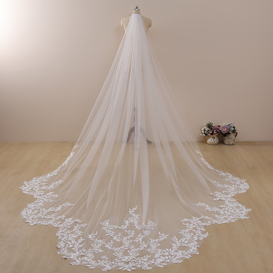 Cathedral Wedding Veil,bridal Veil,long Wedding Veil,dramatic Veil,lace ...
