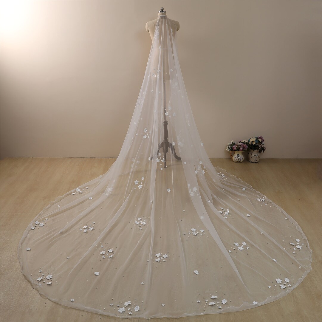 Cathedral Veil,chapel/floor Veil Wedding,bridal Veil Cathedral,wedding ...