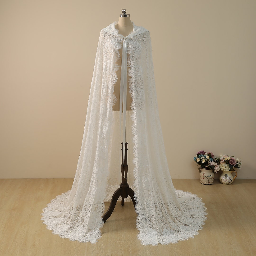 Cape Veil,bridal Cloak,wedding Cape Veil,celestial Bridal Capelet Long ...