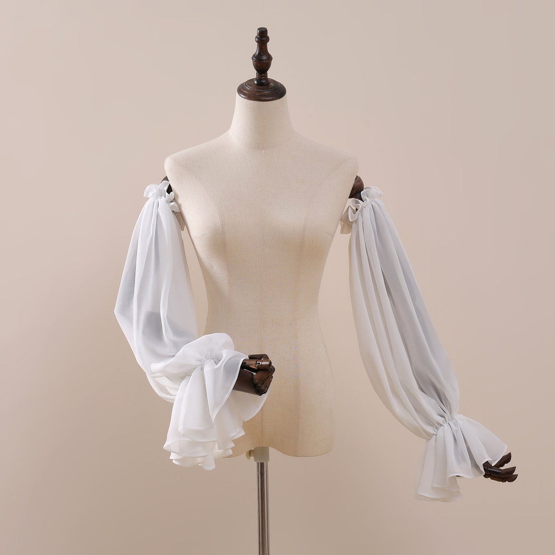Detachable Chiffon Wedding Sleeves, Bridal Arm Coverings - Etsy