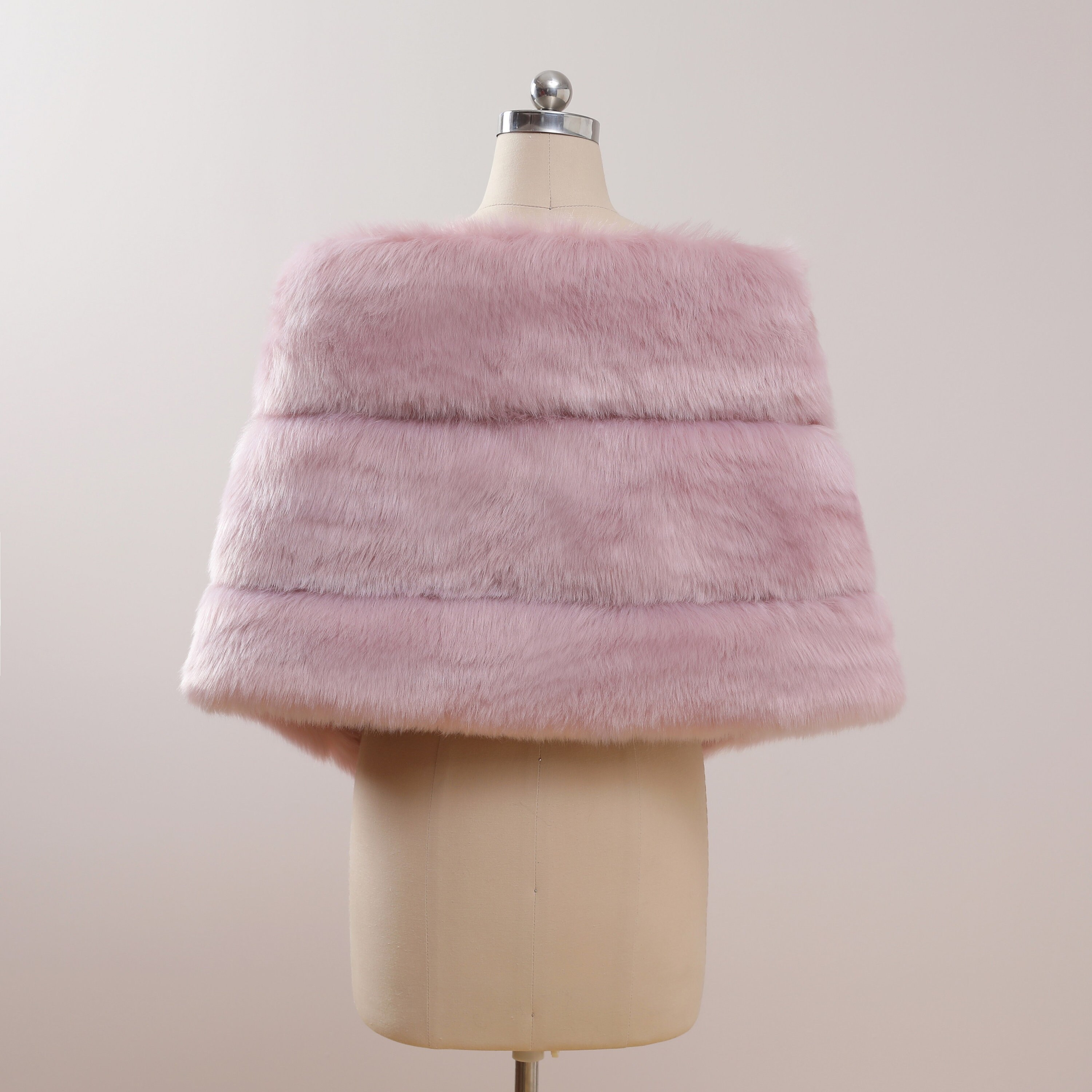 Pink Faux Fur Shawl Bridal Faux Fur Wrap Pink Fur Stole | Etsy