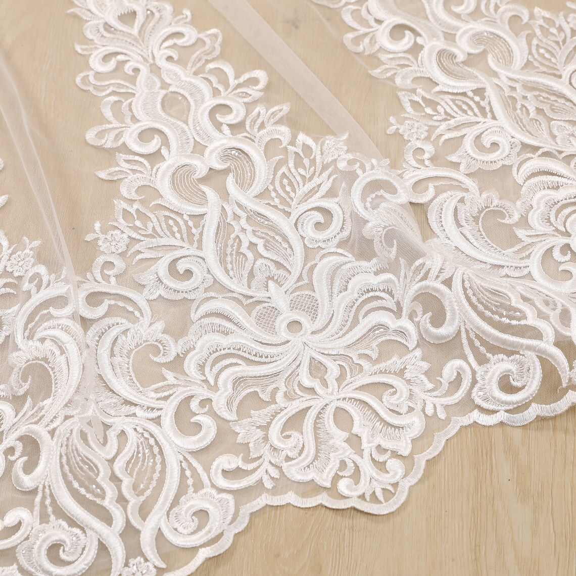 2020 Sparkle Wedding Veil Sparkle Lace Cathedral Veil With - Etsy