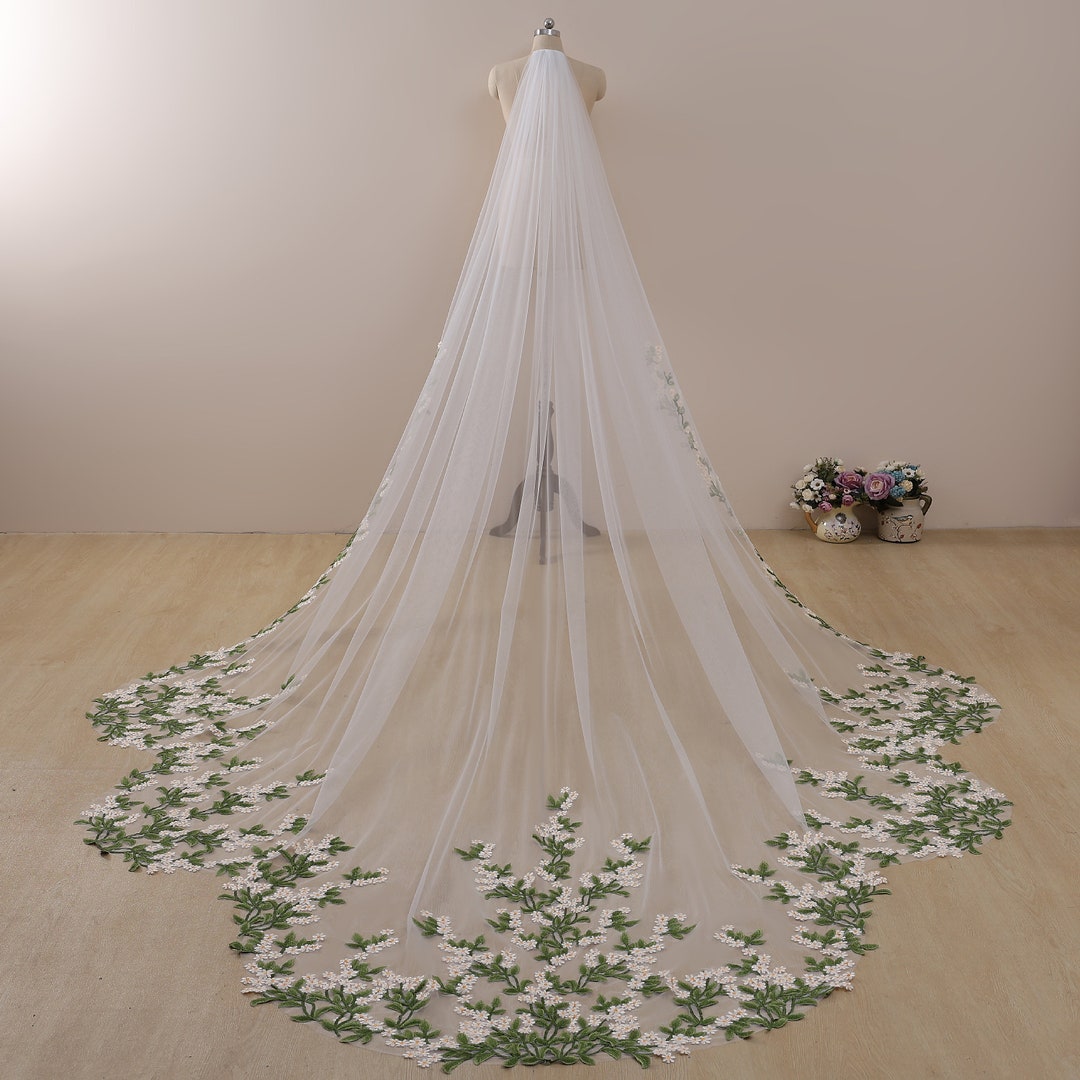 Long Veil for Wedding,cathedral Wedding Veil,scalloped Veil,veil for ...