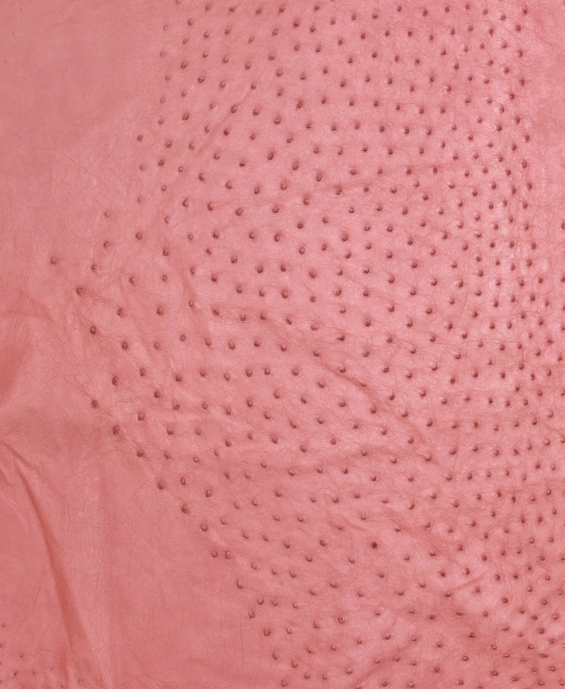 Ostrich Hide Leather Pearl Rose Color %100 Genuine Natural | Etsy