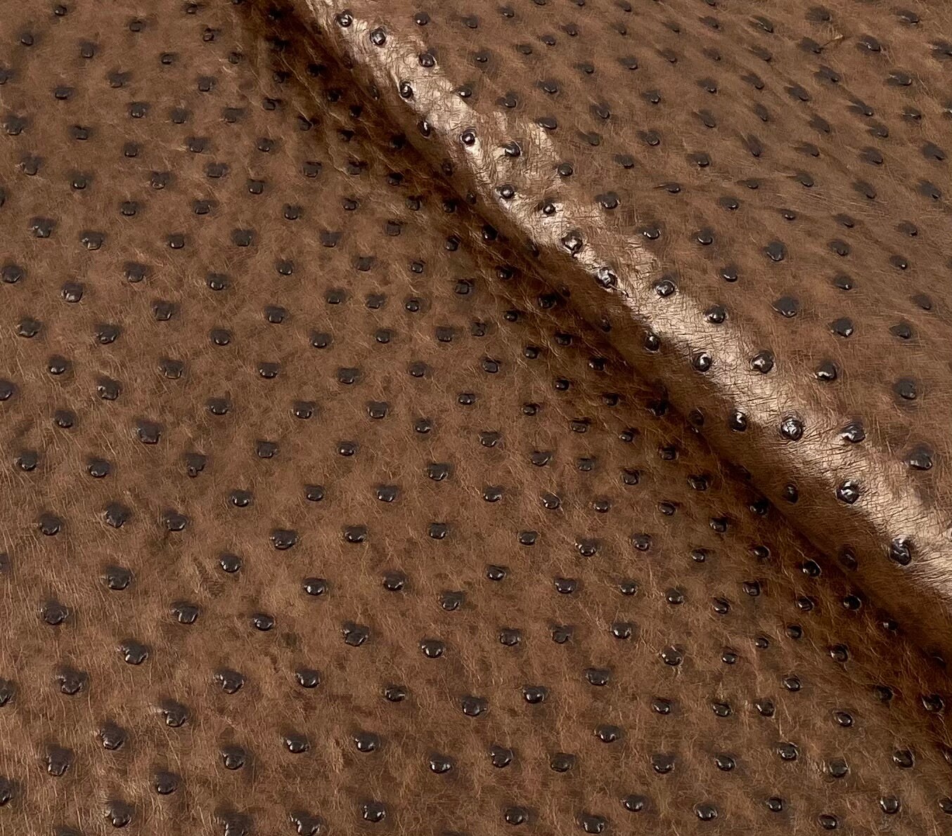 Ostrich Hide Leather Kango Tabac Color burciato %100 - Etsy