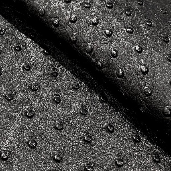 Black Ostrich Leather Hide - Etsy