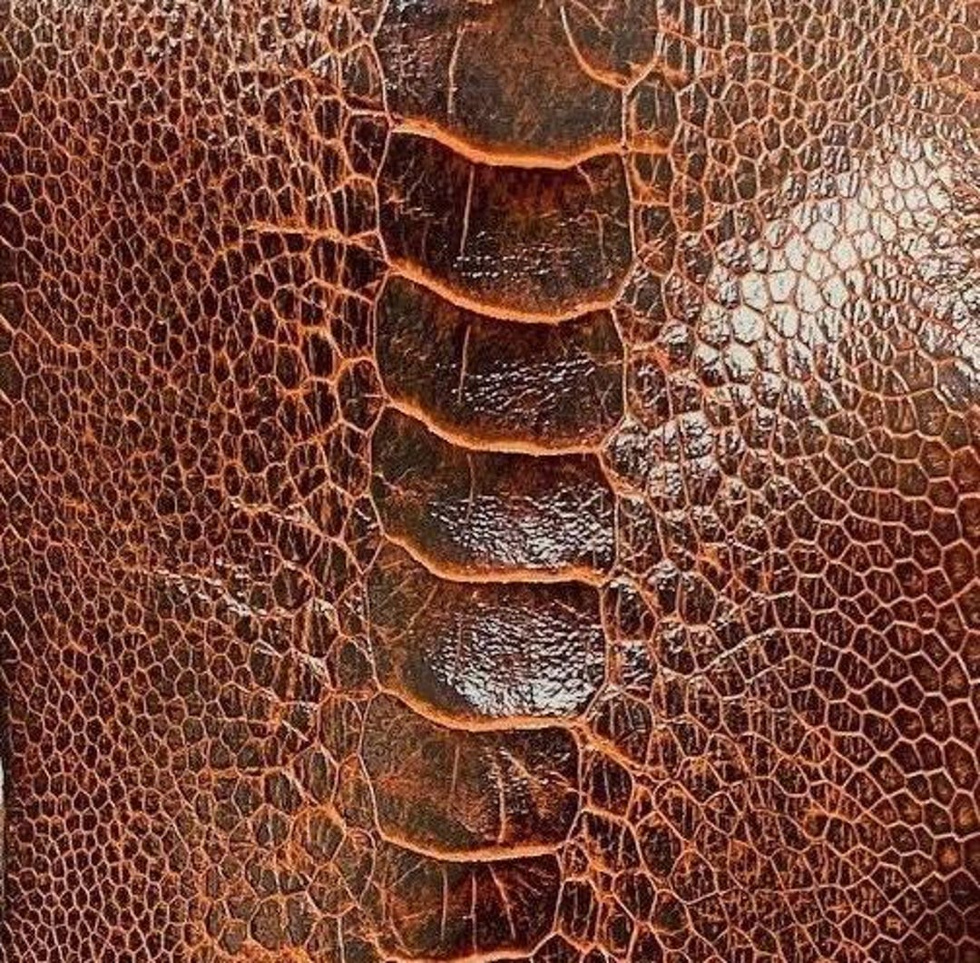 Ostrich Leg Leathers Vintage Chestnut Color - Etsy