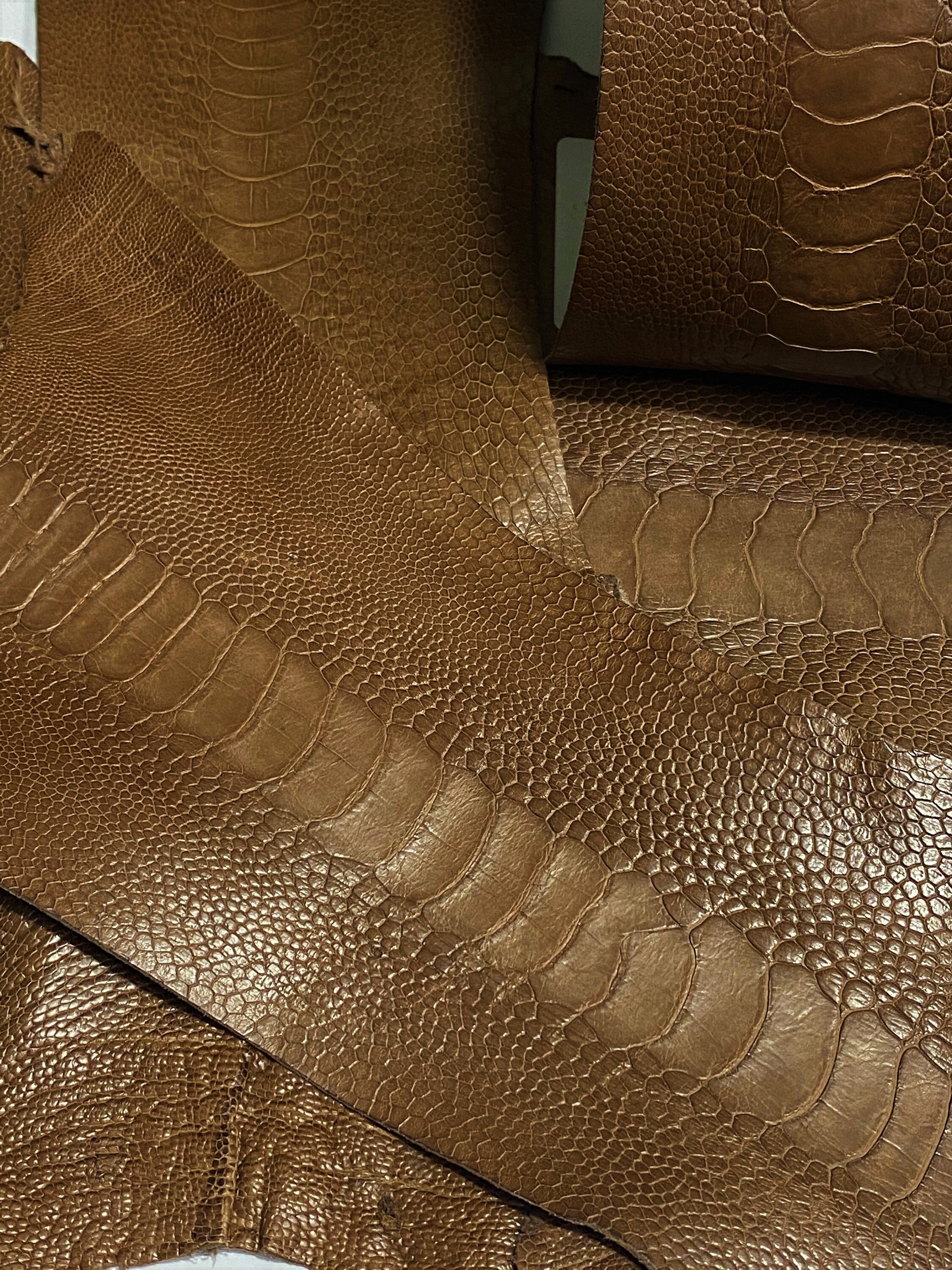 Ostrich Leg Leathers Kango Tabac Color - Etsy