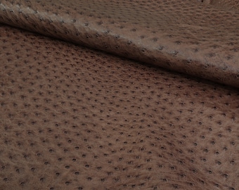 Ostrich Hide Leather Cinnamon Color maddog %100 Genuine | Etsy