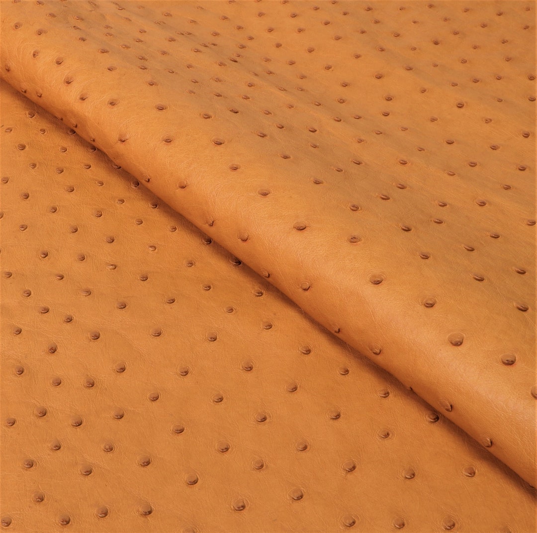 Ostrich Hide Leather Tabac Color (%100 Genuine Natural Skin ) - Etsy
