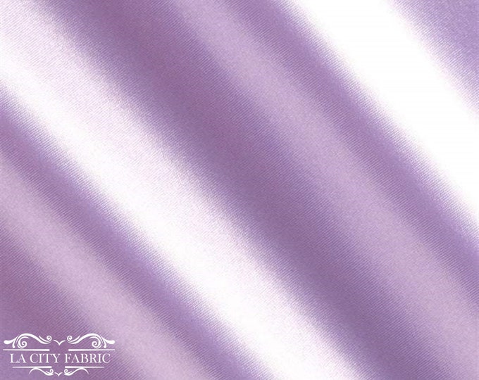 Purple Lavender Soft Silky Satin Fabric, Trendy One Way Stretch ...
