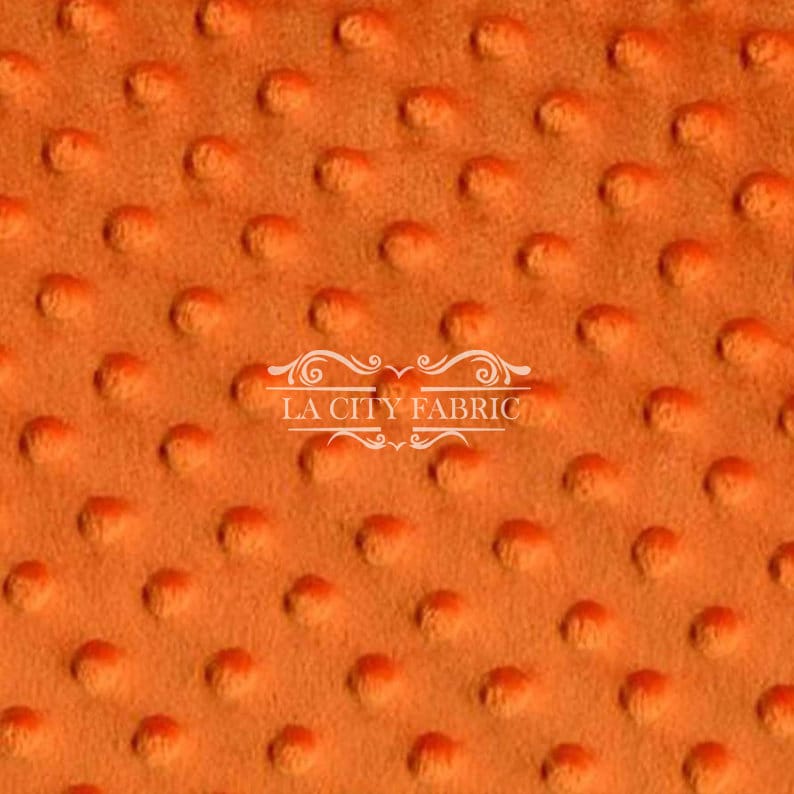 New Orange Minky Fabric by the Yard / 4 Way Stretch Minky Fabric ...