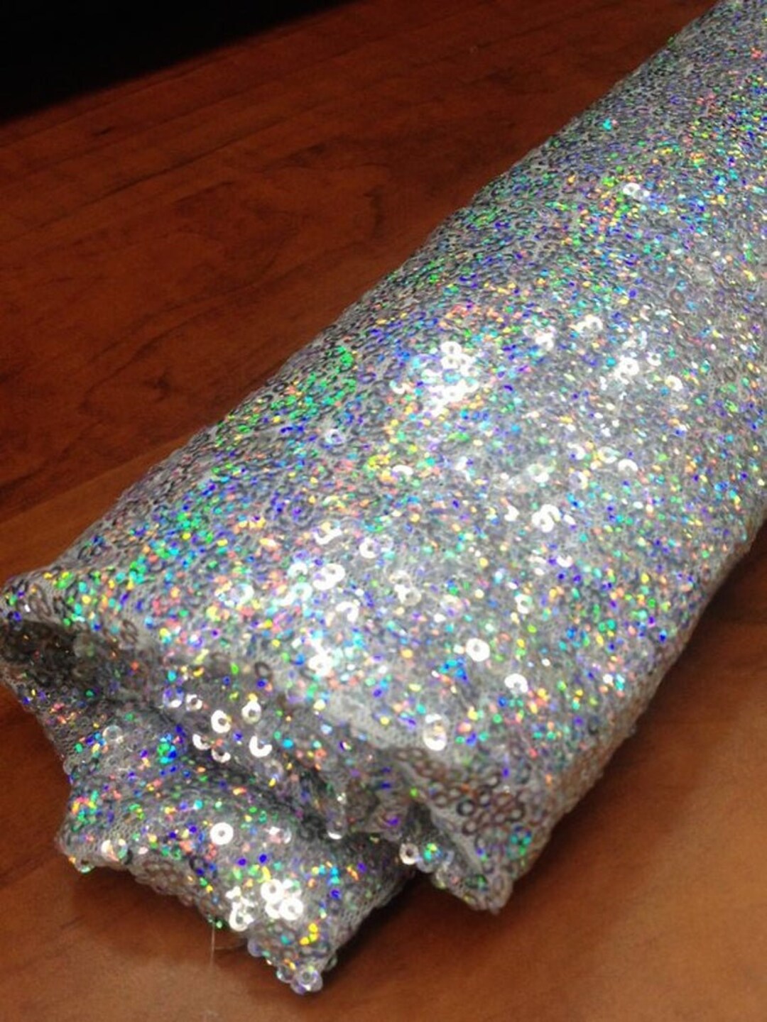 Fabulous Silver MULTI Color/spangle/glitz Sequins Fabric/linens 55 ...