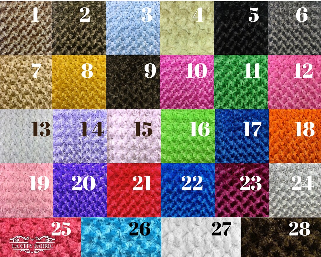 Rose Minky Fabric by the Yard | 58” Wide | Ultra Soft and Smooth - Etsy