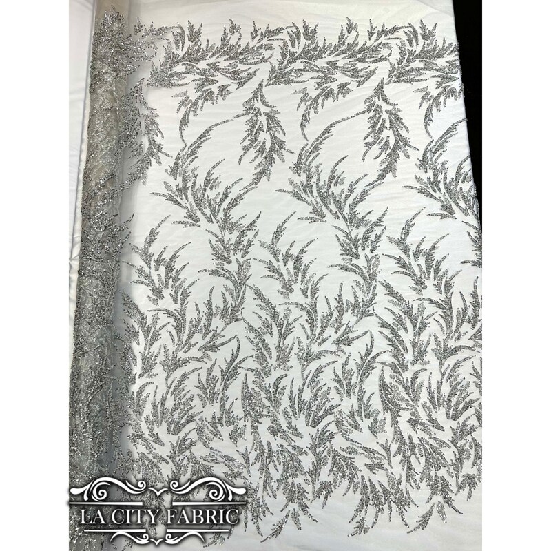 Silver Sequin Linen - Etsy