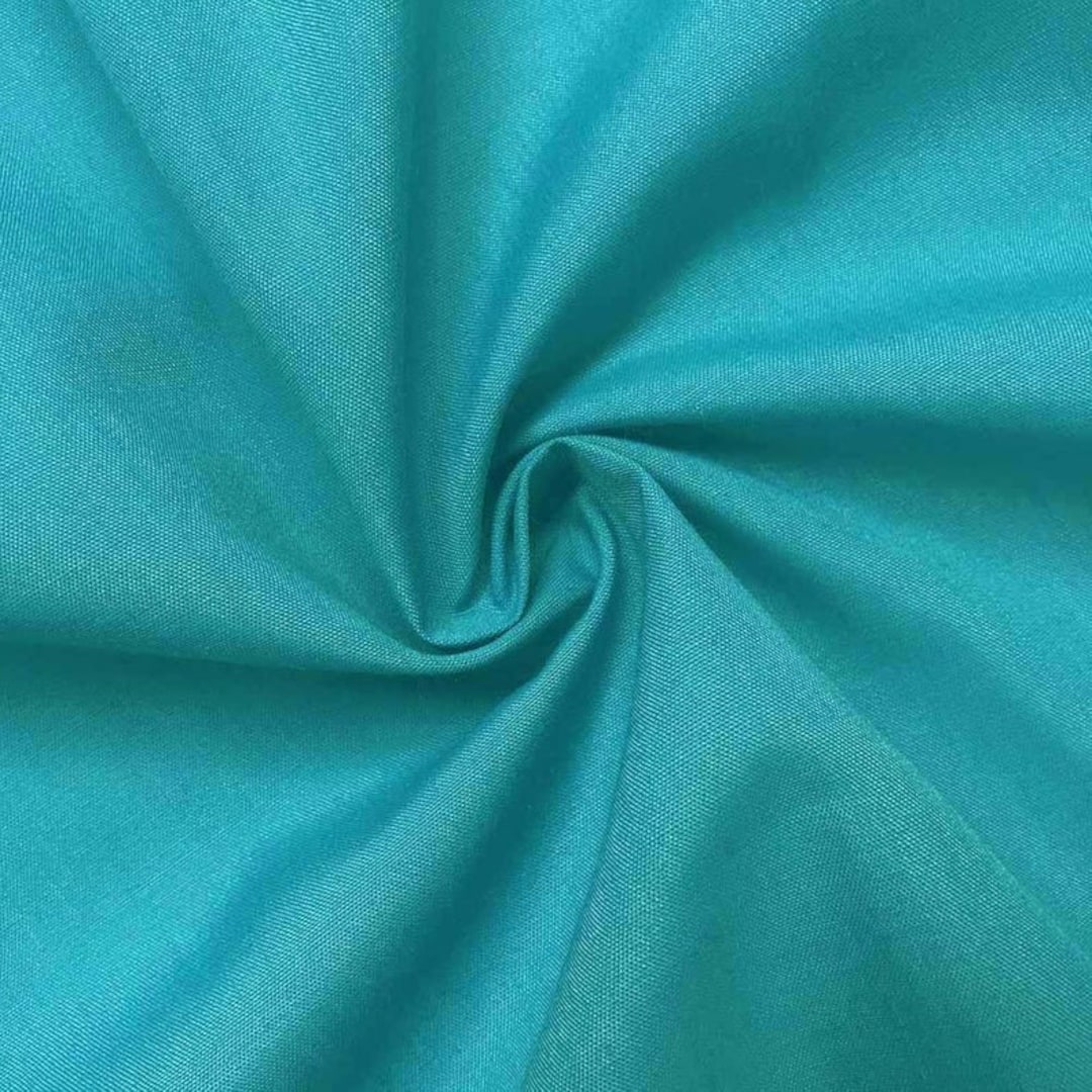 Turquoise/high Quality Poly Cotton Fabric/by the Yard Poly Cotton ...