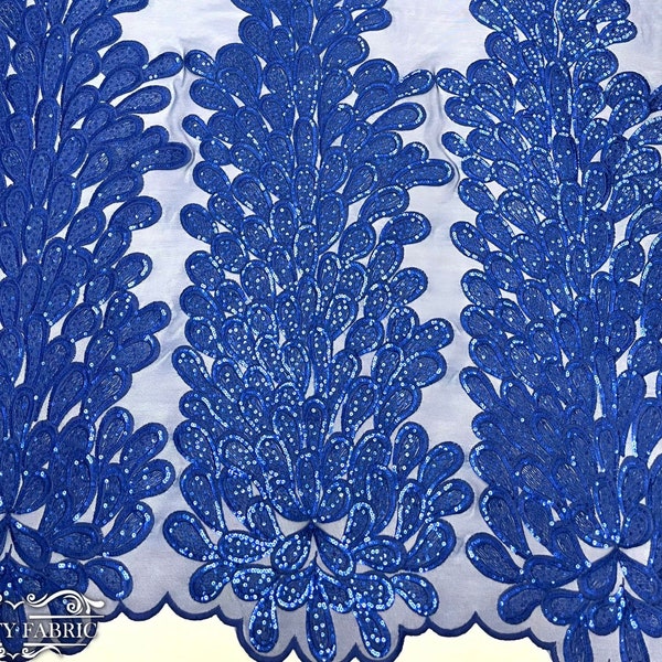 Blue Feather Fabric - Etsy