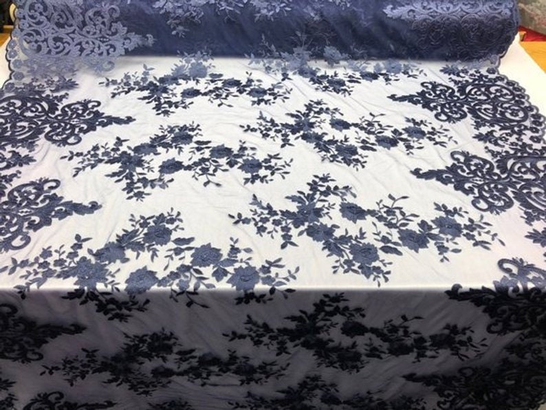 2 Way Stretch Mesh Lace Flower/floral Handmade Mesh Lace - Etsy