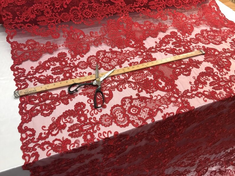 2019 Handmade Italian Design Mesh Lace Fabric Sold by the | Etsy