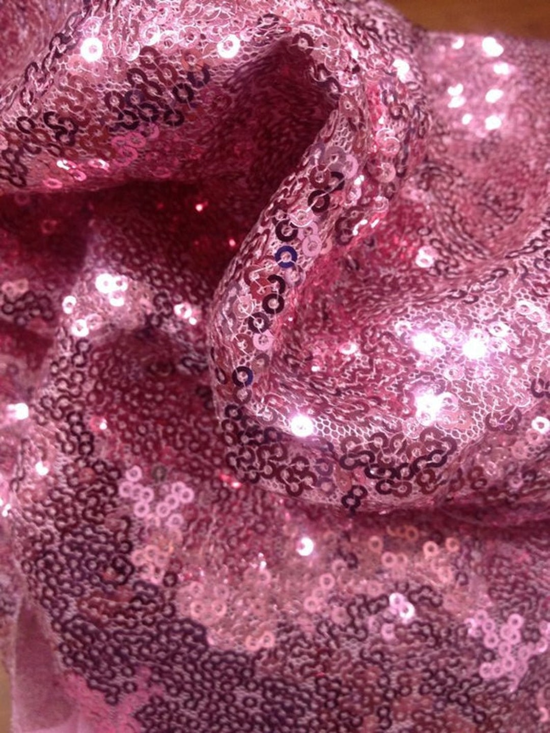 Fabulous Pink/spangle/glitz Sequins Fabric/linens 55" Sold by THE Yard ...