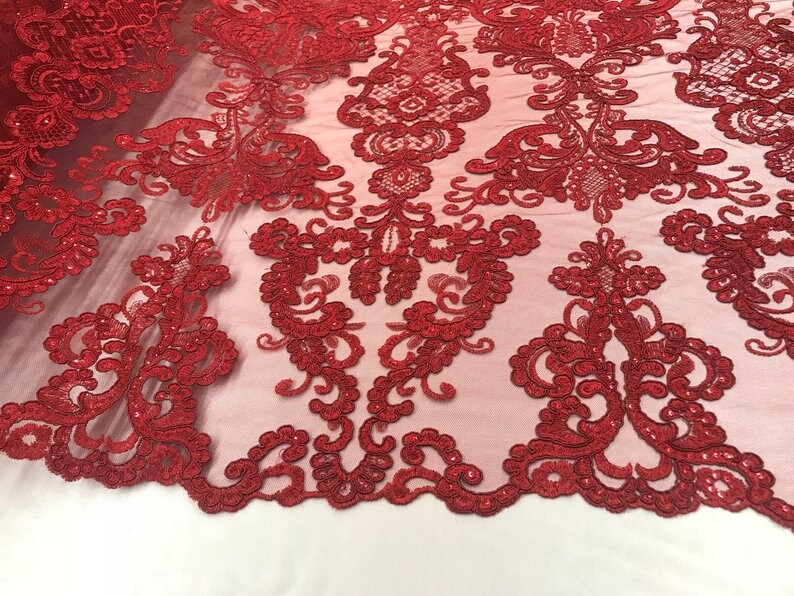 2019 Handmade Italian Design Mesh Lace Fabric Sold by the | Etsy