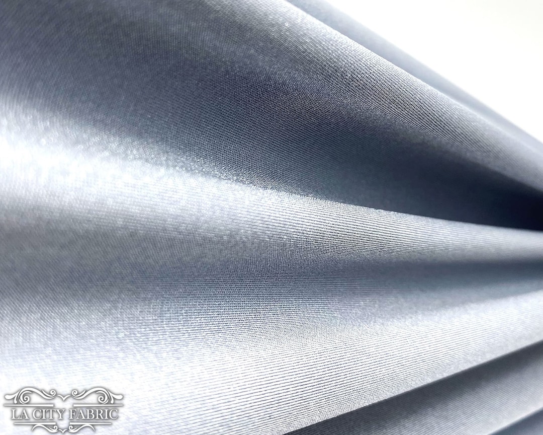 Silver Shiny 4 Way Stretch Nylon Spandex Fabric by the Yard | 58” Width ...