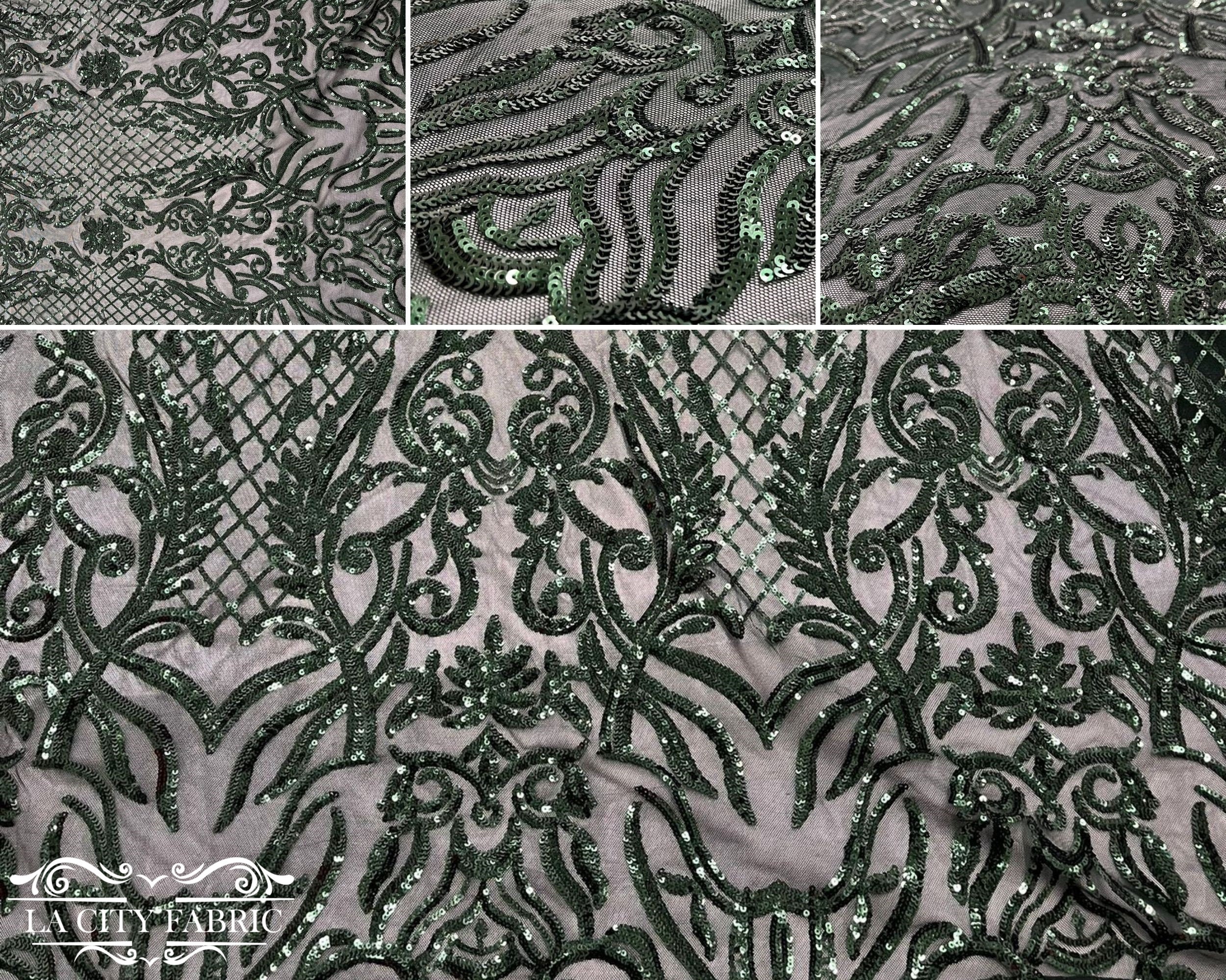 4 Way Stretch Sequin Fabric by the Yard Embroidery Lace - Etsy