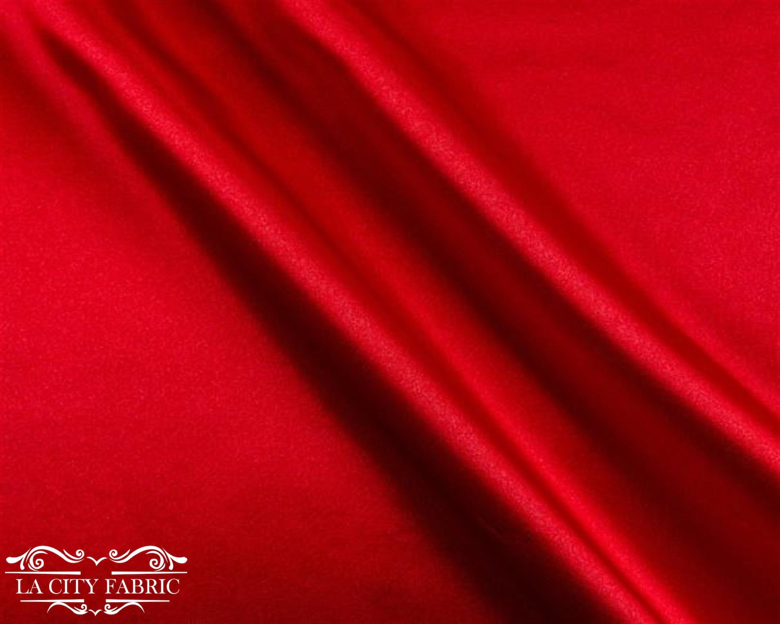 Red Thick Satin Fabric by the Yard | Bridal Satin Fabric Silky and ...