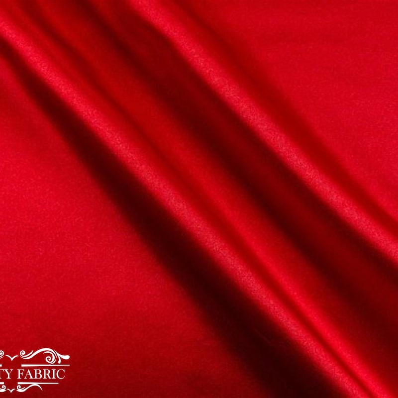 Red Stretch Heavy Satin - Etsy