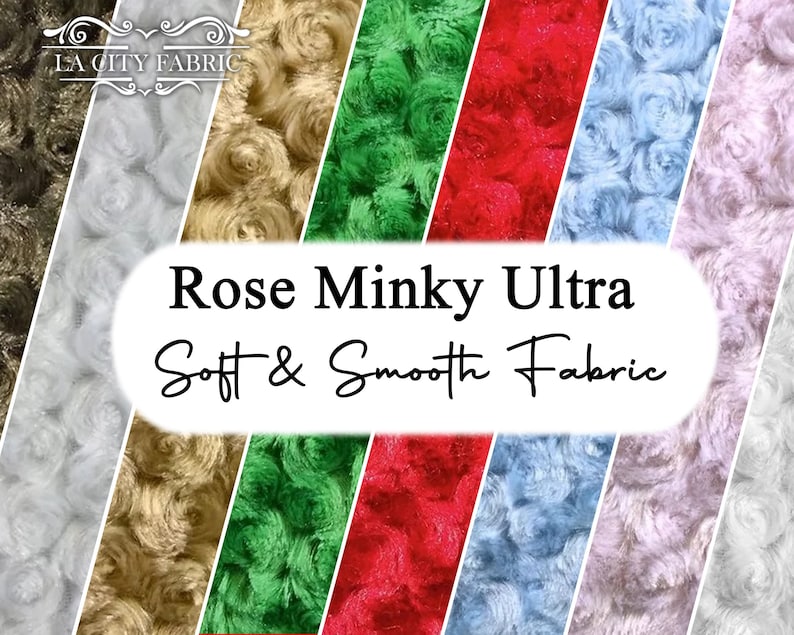 Rose Minky Fabric by the Yard | 58” Wide | Ultra Soft and Smooth - Etsy