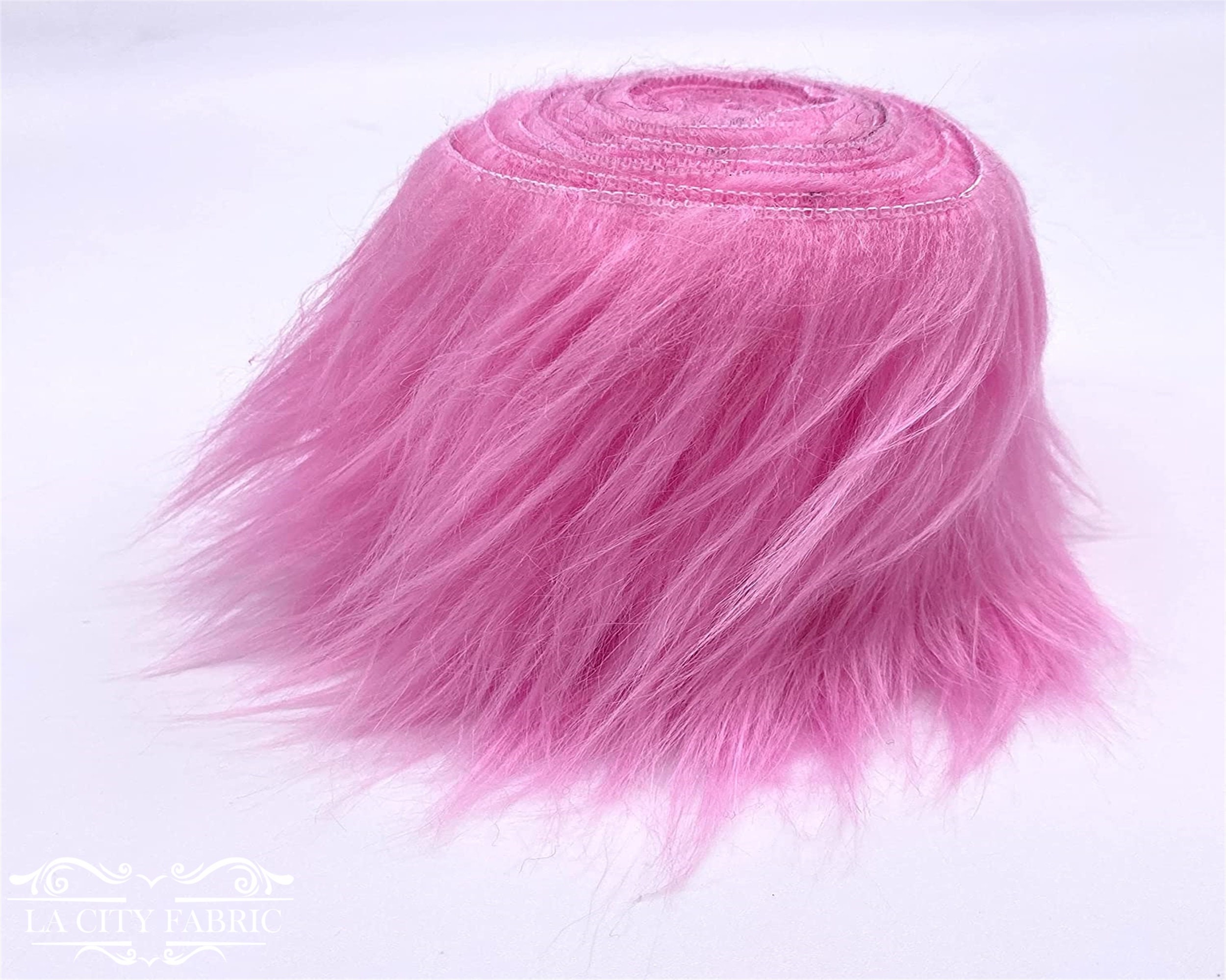 Ribbon Bubble Gum Faux Fur Fabric by the Strips Ribbon - Etsy