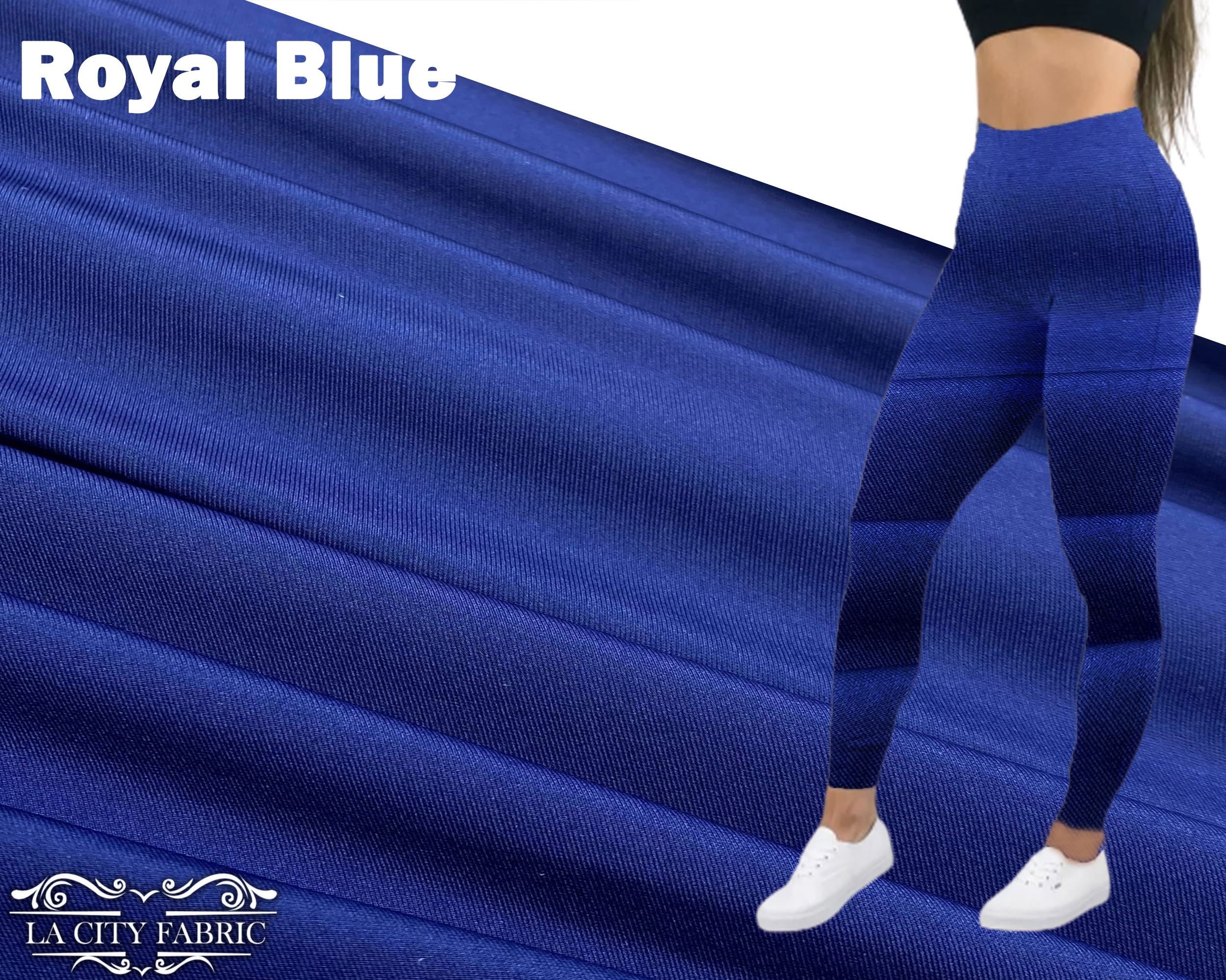Royal Blue Shiny 4 Way Stretch Nylon Spandex Fabric by the - Etsy