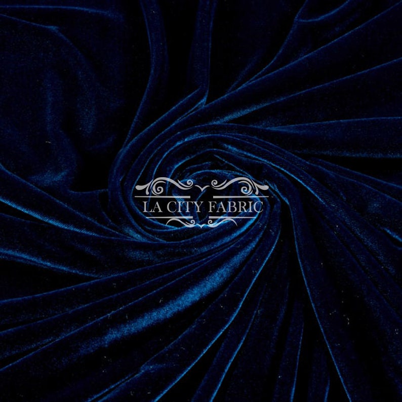 Peacock Stretch Velvet Fabric by the Yard _ 4 Way Stretch - Etsy