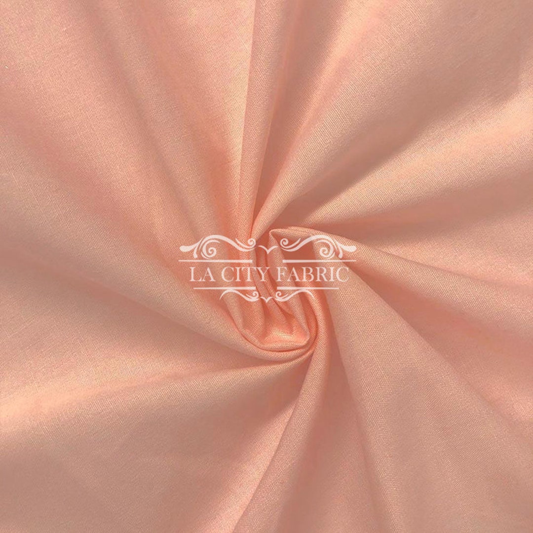 Pink Solid Poly Cotton Broadcloth Fabric by the Yard by the Roll Soft ...