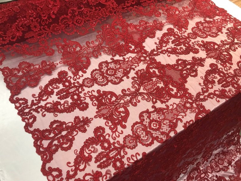 2019 Handmade Italian Design Mesh Lace Fabric Sold by the | Etsy