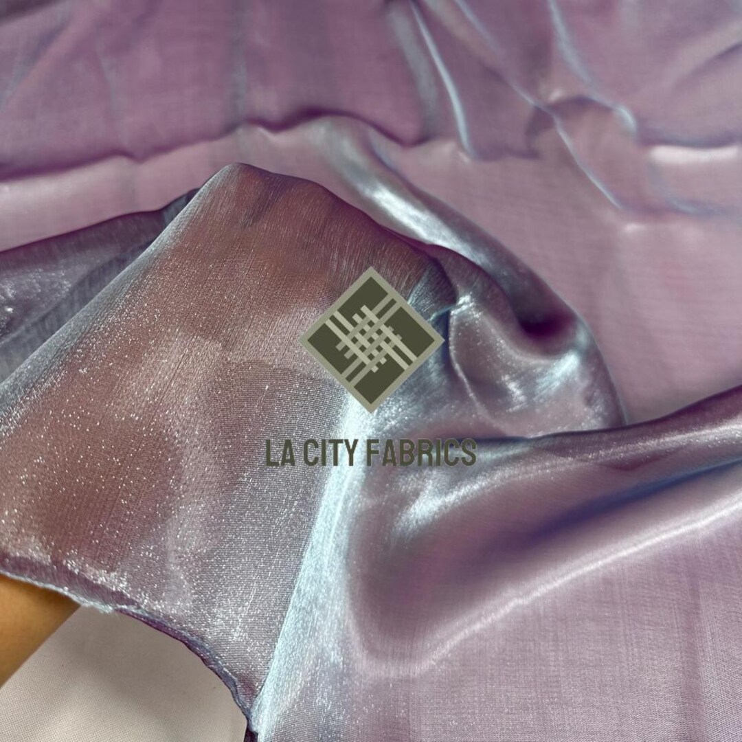 Iridescent Purple Crystal Liquid Chiffon Fabric Iridescent Reflective ...