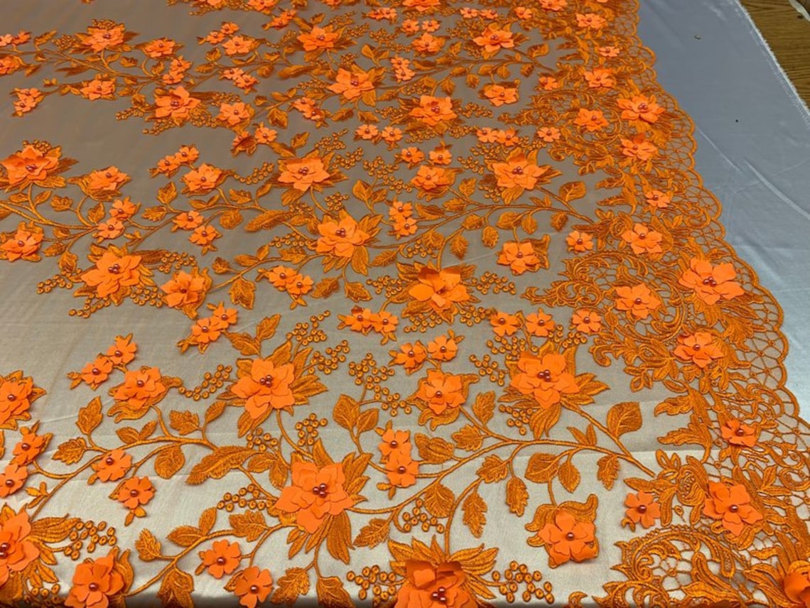 HIGH QUALITY Beaded Lace Embroidery Mesh Lace Fabric by the - Etsy