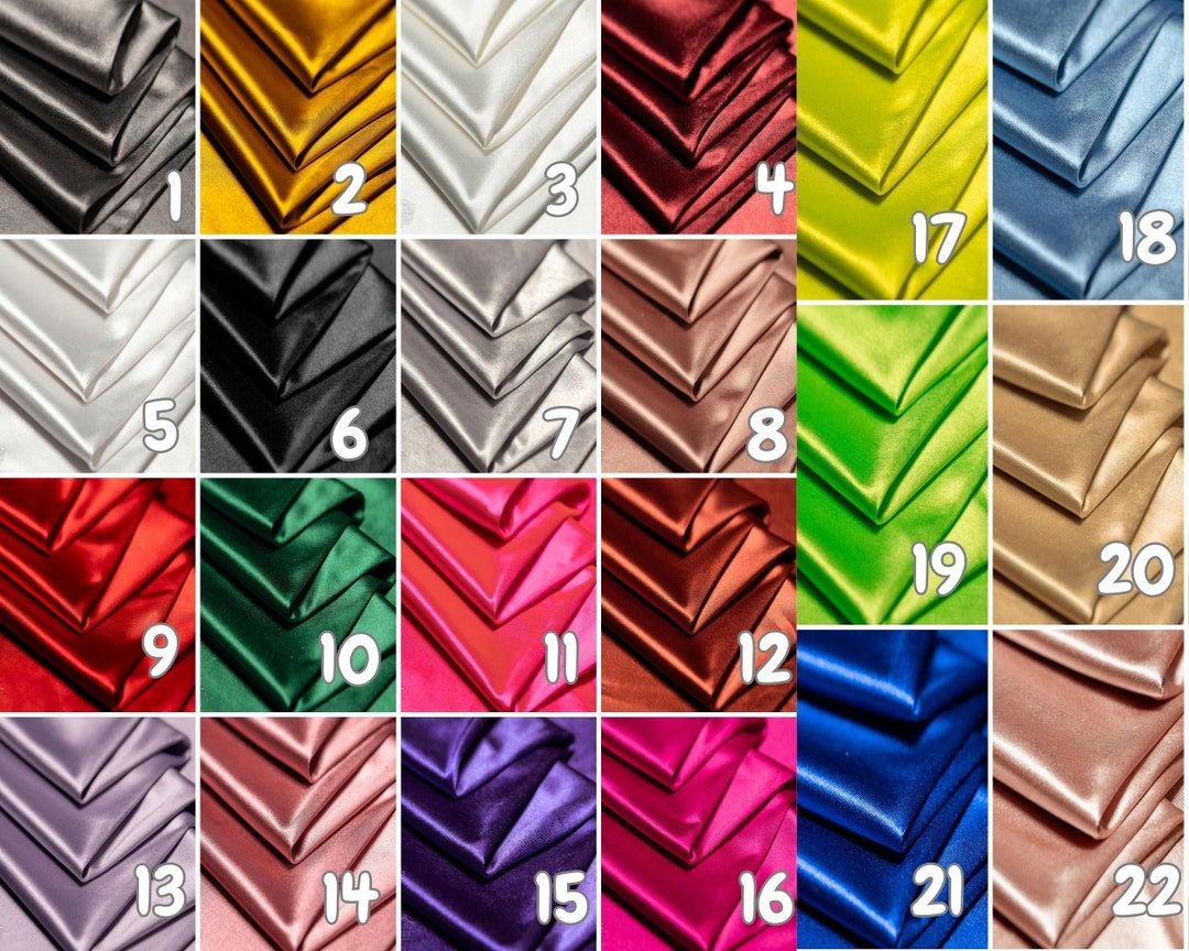 Silky Shiny 4 Way Stretch Satin Fabric | Spandex Polyester Fabric by ...