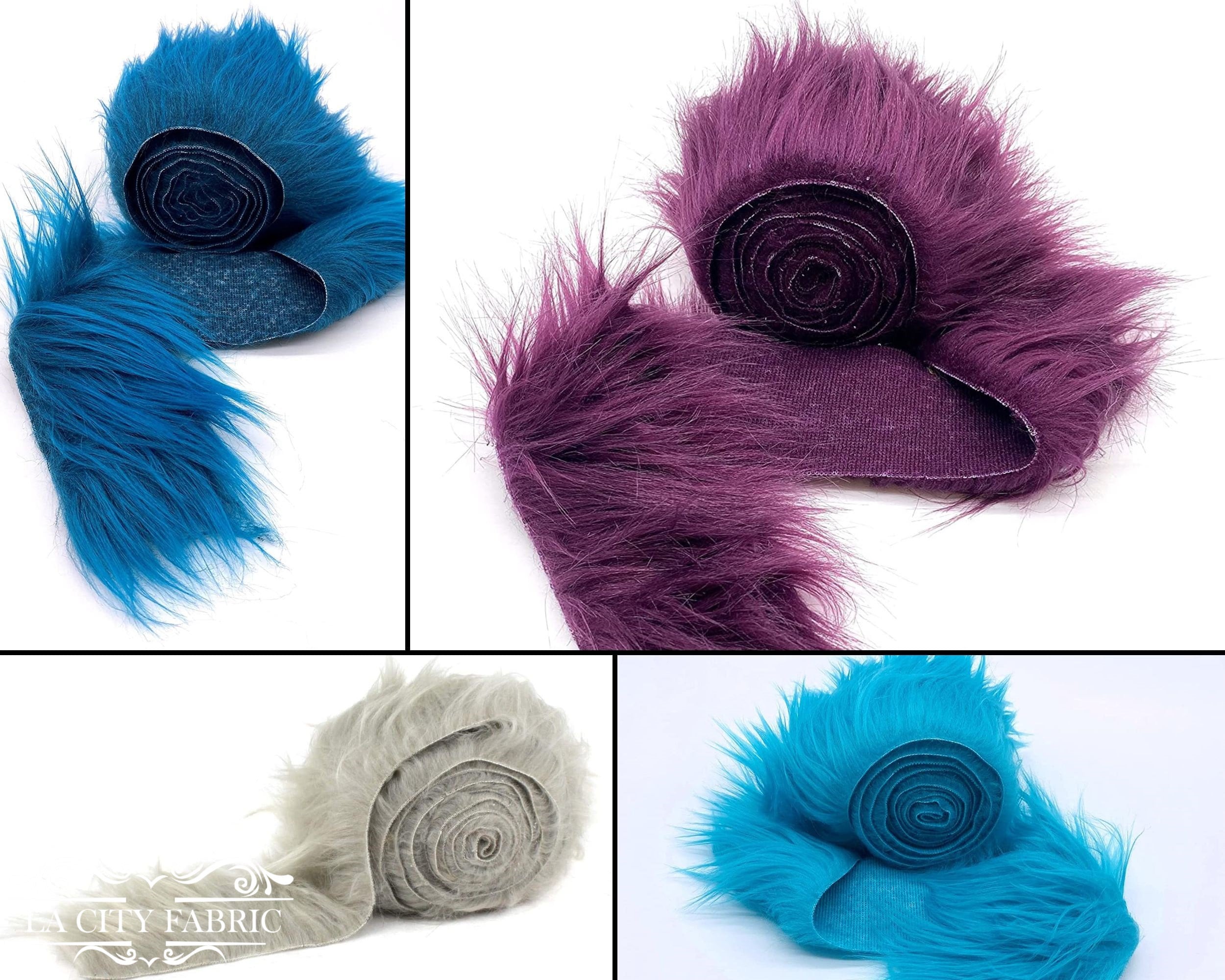 Ribbon Ivory Faux Fur Fabric by the Strips Ribbon Animal - Etsy