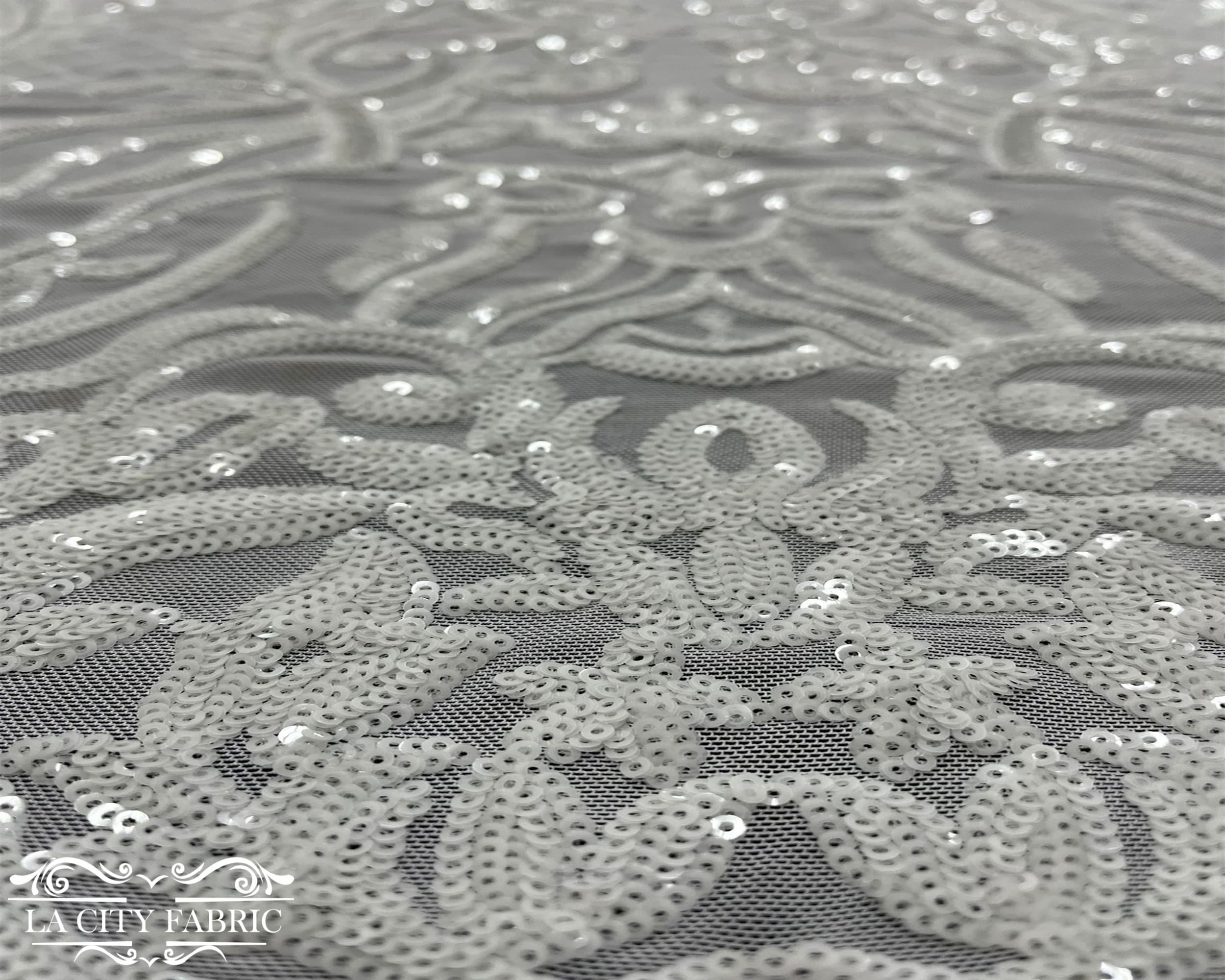 4 Way Stretch Sequin Fabric by the Yard Embroidery Lace - Etsy