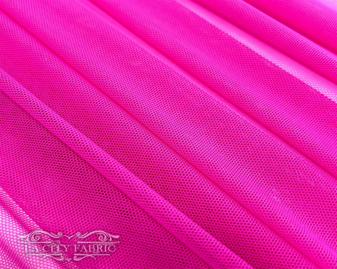 Hot Pink Stretch Power Mesh Fabric by the Yard | 4-way Stretch Nylon ...