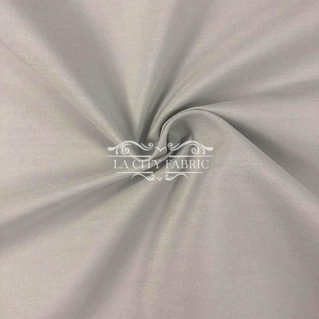 Silver Solid Poly Cotton Broadcloth Fabric by the Yard by the Roll Soft ...