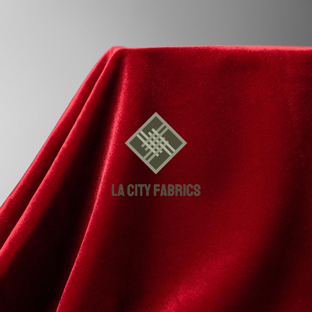 Red Plush Royal Velvet Upholstery Fabric by the Yard – Durable Soft ...