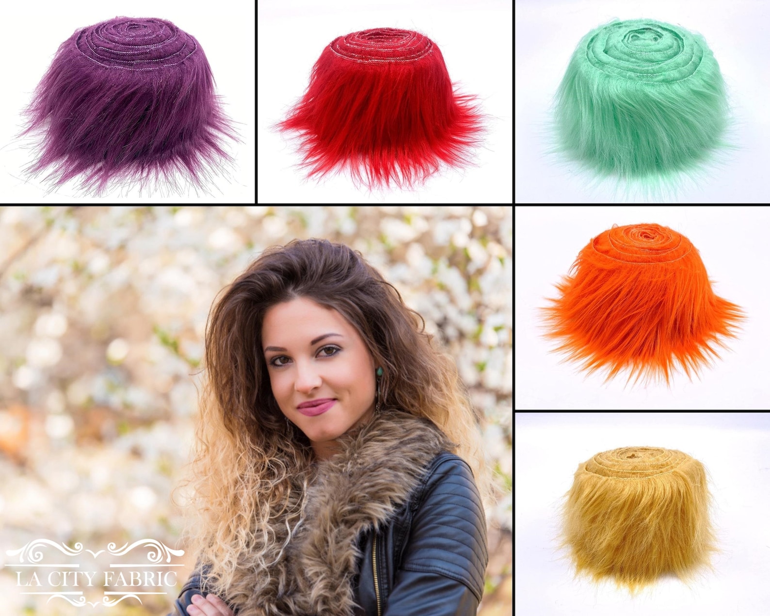 Ribbon Orange Faux Fur Fabric by the Strips Ribbon Animal - Etsy