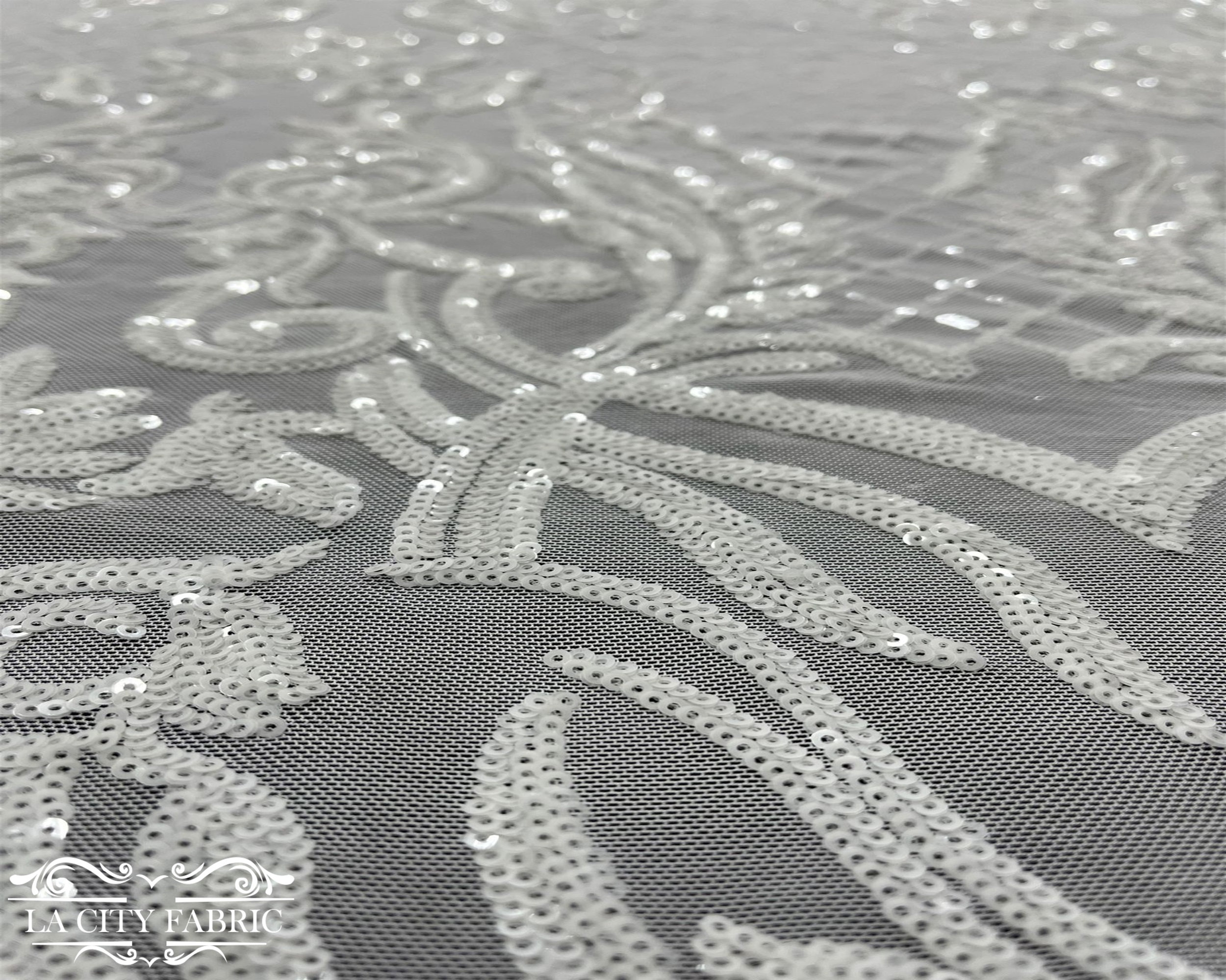 4 Way Stretch Sequin Fabric by the Yard Embroidery Lace - Etsy