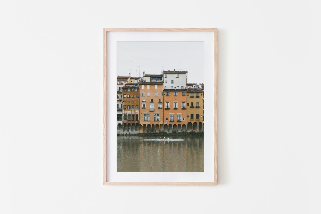 Firenze, Ponte Vecchio, River Arno, Medieval, Rowing, Italy Wall Art ...