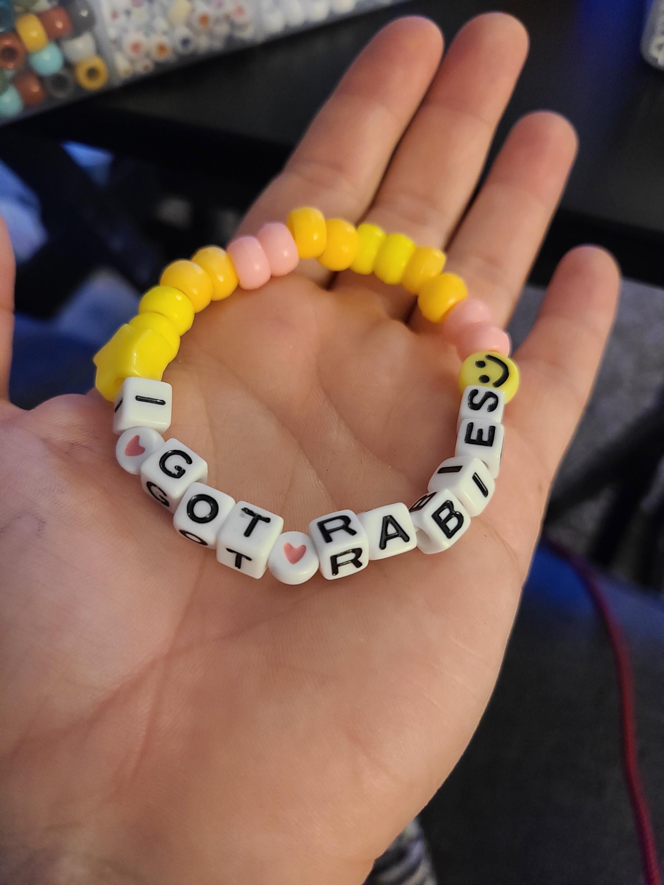 I Got Rabies 3 Kandi Rave Friendship Bracelet - Etsy