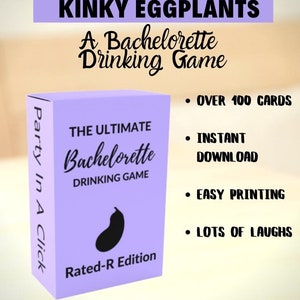 PRINTABLE Rated R Bachelorette Party Drinking Game | Adult Drinking ...